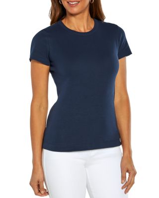 Click here for Three Dots Cotton Short Sleeve Crewneck Tee prices