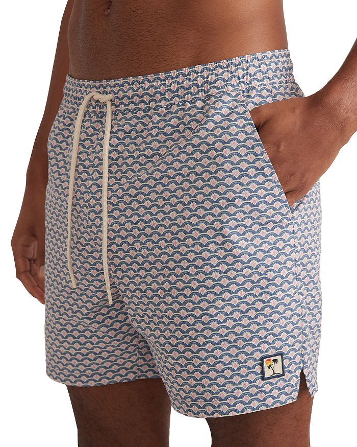 Marine Layer Mechanical Stretch Printed 6" Swim Trunks | Bloomingdale's