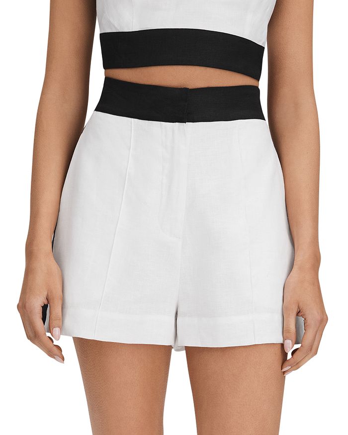 REISS Rebecca Linen Shorts | Bloomingdale's