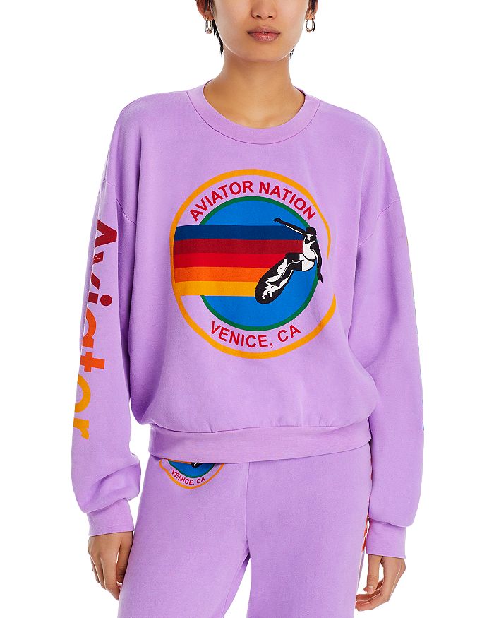 Aviator Nation Crewneck Logo Graphic Sweatshirt | Bloomingdale's