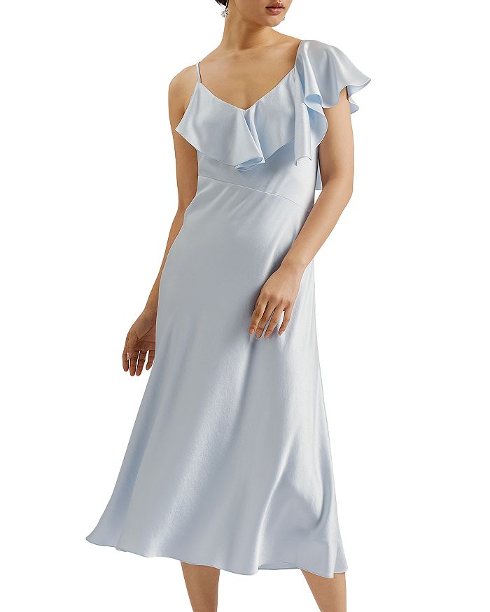 Ted Baker Waterfall Ruffled Midi Slip Dress | Bloomingdale's