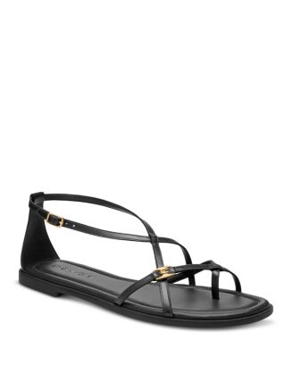 COACH Women's Jenni Strappy Leather Thong Sandals | Bloomingdale's