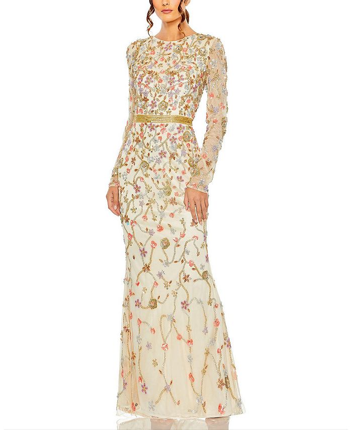 Mac Duggal Floral Gown