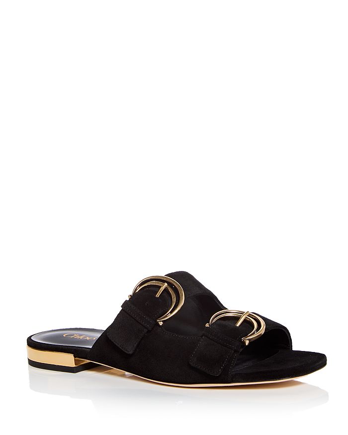 Chloé Women's Alize Buckled Slide Sandals | Bloomingdale's