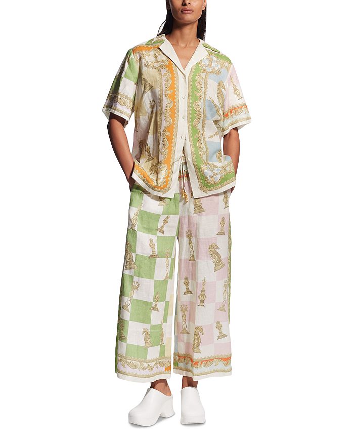 Alémais Checkmate Linen Pants | Bloomingdale's