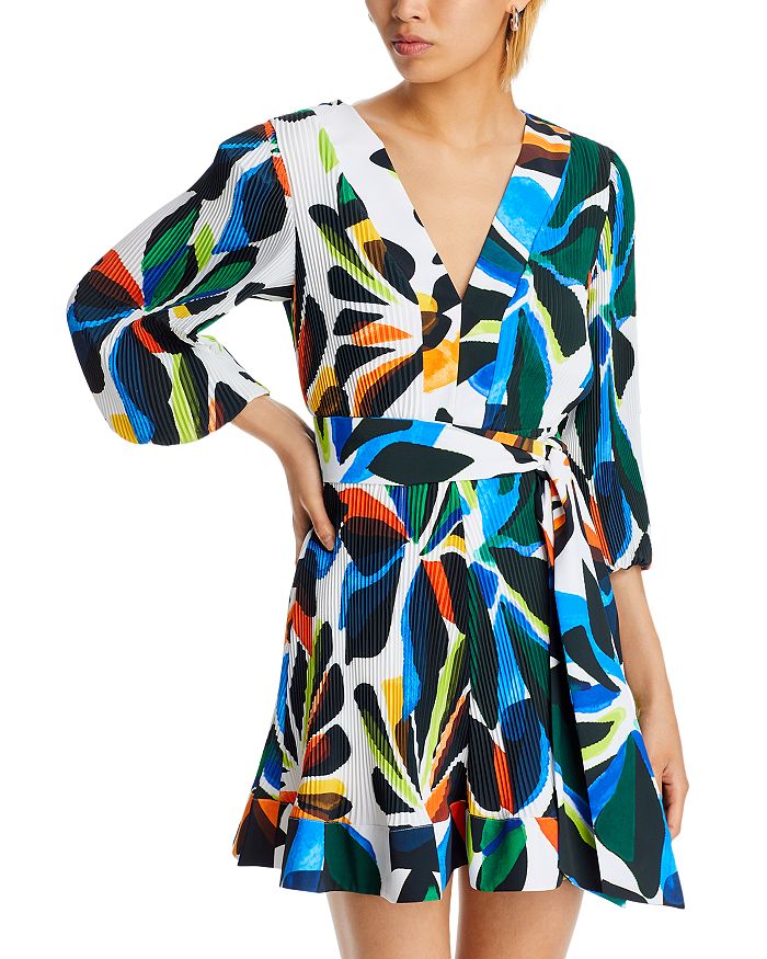 MILLY Liv Pleated Mini Dress | Bloomingdale's