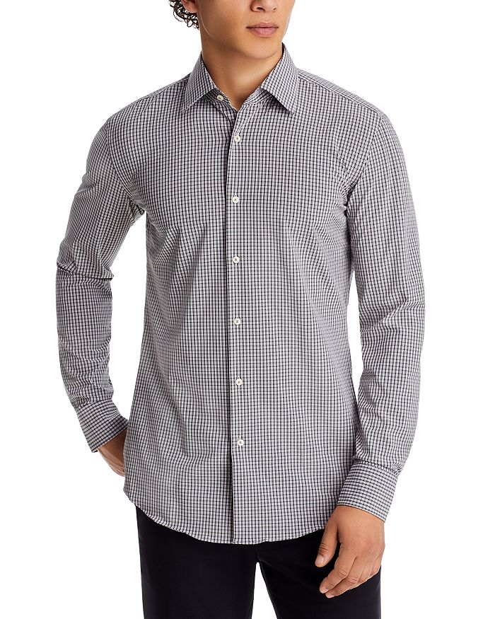 BOSS Check Slim Fit Button Down Shirt | Bloomingdale's