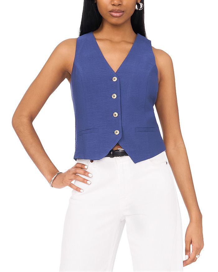 1.STATE Button Front Micro Vest | Bloomingdale's