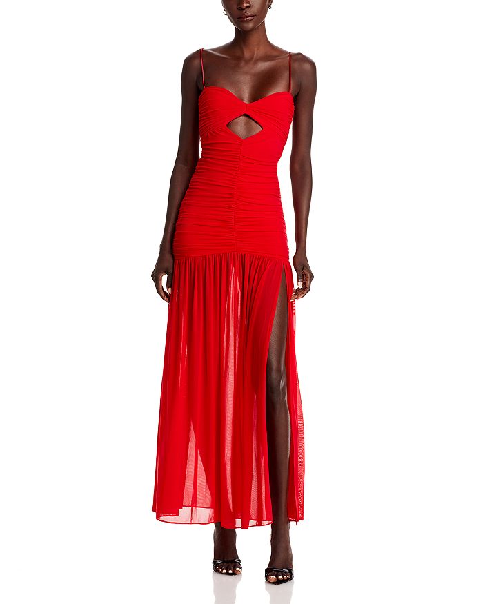 Nookie Monroe Cutout Sheer Hem Gown | Bloomingdale's