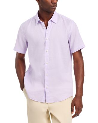 BOSS S-Roan-Ken-Sh-C1-242 Linen Blend Slim Fit Button Down Shirt ...