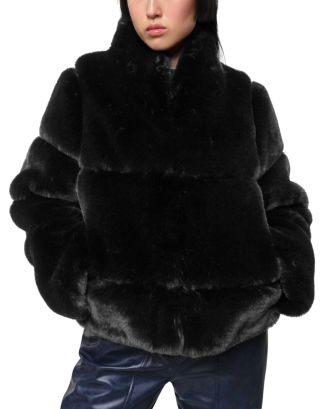 Apparis Sai Faux Sable Coat | Bloomingdale's