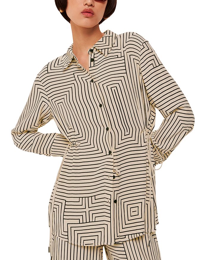 Whistles Angled Stripes Shirt | Bloomingdale's