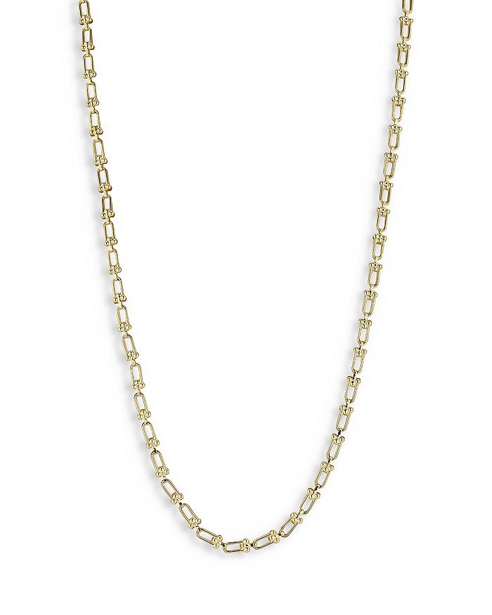 Moon & Meadow 14K Yellow Gold Stirrup Link Chain Necklace, 18 ...
