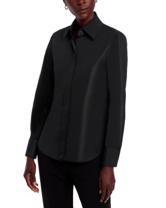 Lafayette 148 New York Hidden Button Front Top | Bloomingdale's