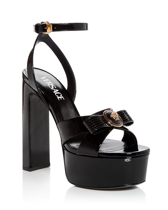Versace Women's Gianni Ribbon High Heel Sandals | Bloomingdale's