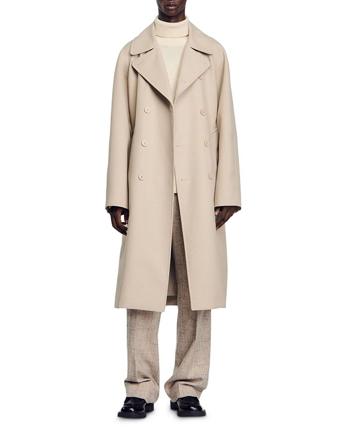 Sandro Marco Oversized Belted Trench Coat | Bloomingdale's