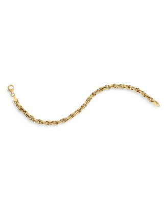 Bloomingdale's Fine Collection Torchon Rope Link Chain Bracelet in 14K ...