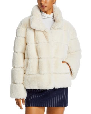 Aqua Eva Faux Fur Jacket - Exclusive | Smart Closet