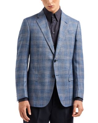 Click here for Emporio Armani Notch Lapel Plaid Blazer prices