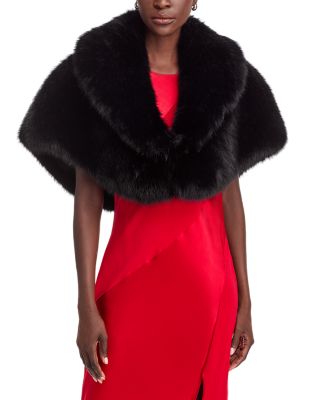 Click here for Adrienne Landau The Adrienne Faux Fur Capelet prices