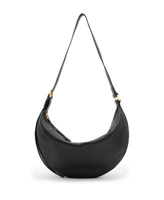 Click here for Allsaints Half Moon Leather Shoulder Bag prices