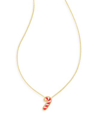 Kendra Scott Candy Cane Adjustable Pendant Necklace in 14K Gold Plated ...