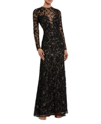 Click here for Mac Duggal Long Sleeve Floral Embellished Gown prices