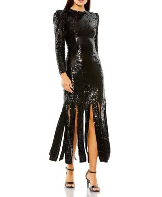 Click here for Mac Duggal Long Sleeve High Neck Carwash Panel Dre... prices