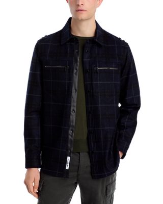 Click here for Karl Lagerfeld Paris White Label Plaid Shirt Jacke... prices