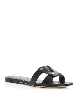 Click here for Veronica Beard Womens Via Leather Slide Sandals prices
