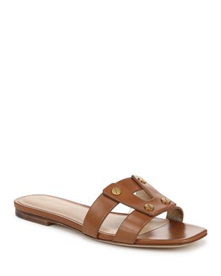 Click here for Veronica Beard Womens Via Leather Slide Sandals prices