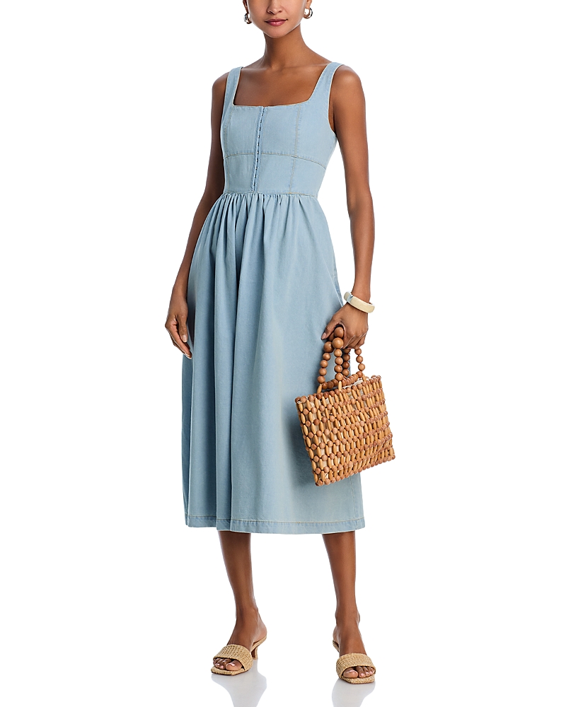 Click here for Aqua Denim Tank Midi Dress - Exclusive prices
