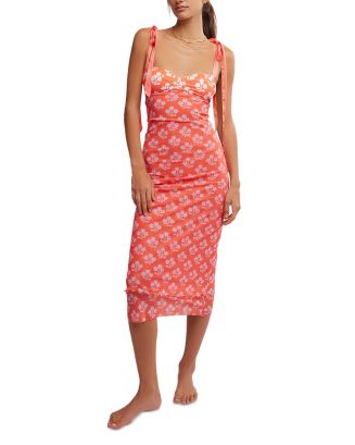 Free People Printed Got Glam Slip Midi Dress | Bloomingdale's