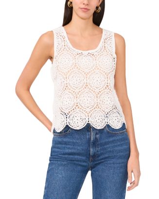 1.STATE Crochet Open Weave Top | Bloomingdale's