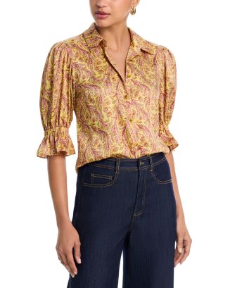 Cinq à Sept Charming Paisley Fiona Top | Bloomingdale's