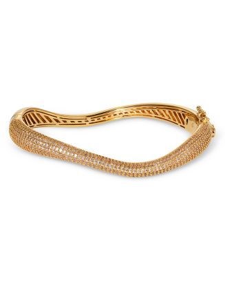 Nadri Alma Pavé Wavy Bangle Bracelet | Bloomingdale's
