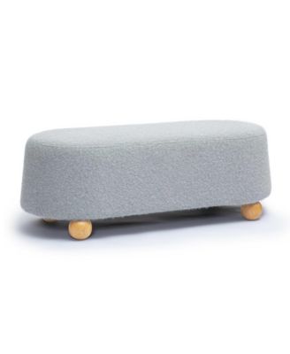 Click here for Tov Furniture Jaine Loose Faux Mohair Large Ottoma... prices