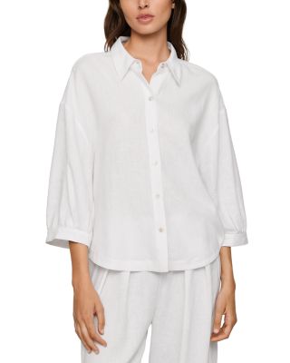 Click here for Eberjey Linen Blend Relaxed Fit Pajama Top prices