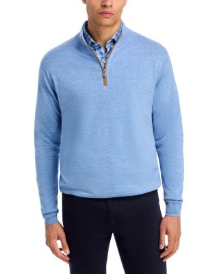 Click here for Peter Millar Autumn Crest Suede Trim Quarter Zip S... prices