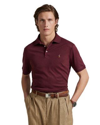 Polo Ralph Lauren Mens Classic Fit Soft Cotton Polo - Spring Wine Heather