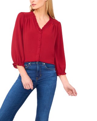 Click here for CeCe Ruffle Trim Blouse prices
