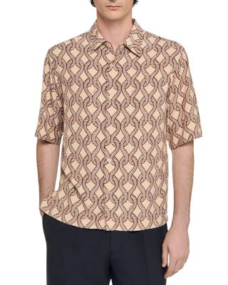 Sandro Loose Fit Rope Print Shirt