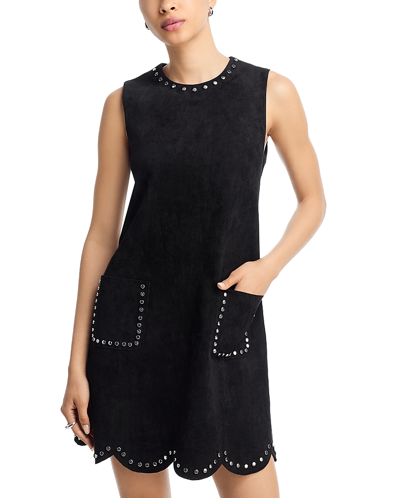 Click here for Aqua Faux Suede Scalloped Shift Dress - Exclusive prices