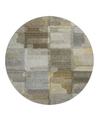 Dalyn Ravenna Washable RN10 8x8 Round Area Rug - Taupe