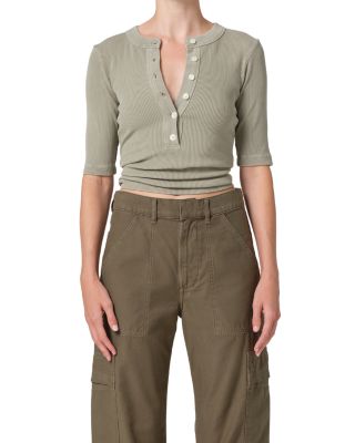 Click here for Citizens of Humanity Nali Short Sleeve Henley Top prices