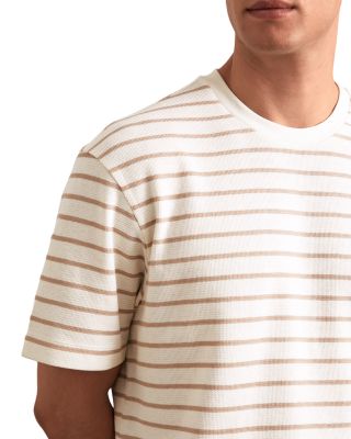 Click here for Reiss Woodhall Textured Stripe Tee prices