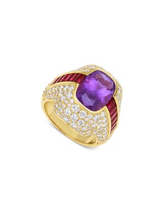 Click here for Lagos Amethyst  Ruby & Diamond Cocktail Ring in 18... prices