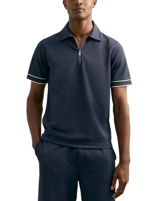 Click here for Reiss Textured Zip Polo Shirt prices