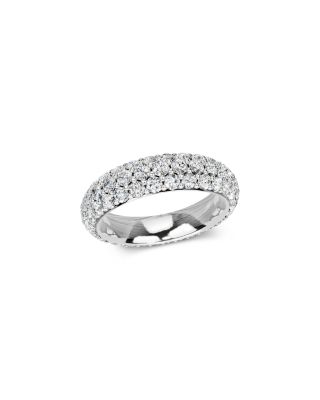 Bloomingdales Fine Collection Diamond Pave Eternity Band in 14K White Gold  3.0 tcw