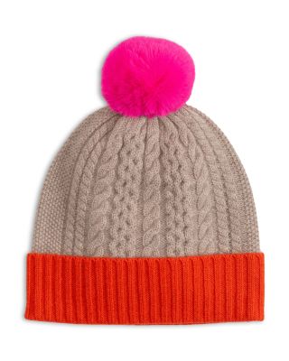 Click here for Echo Color Block Cable Knit Wool & Cashmere Beanie prices